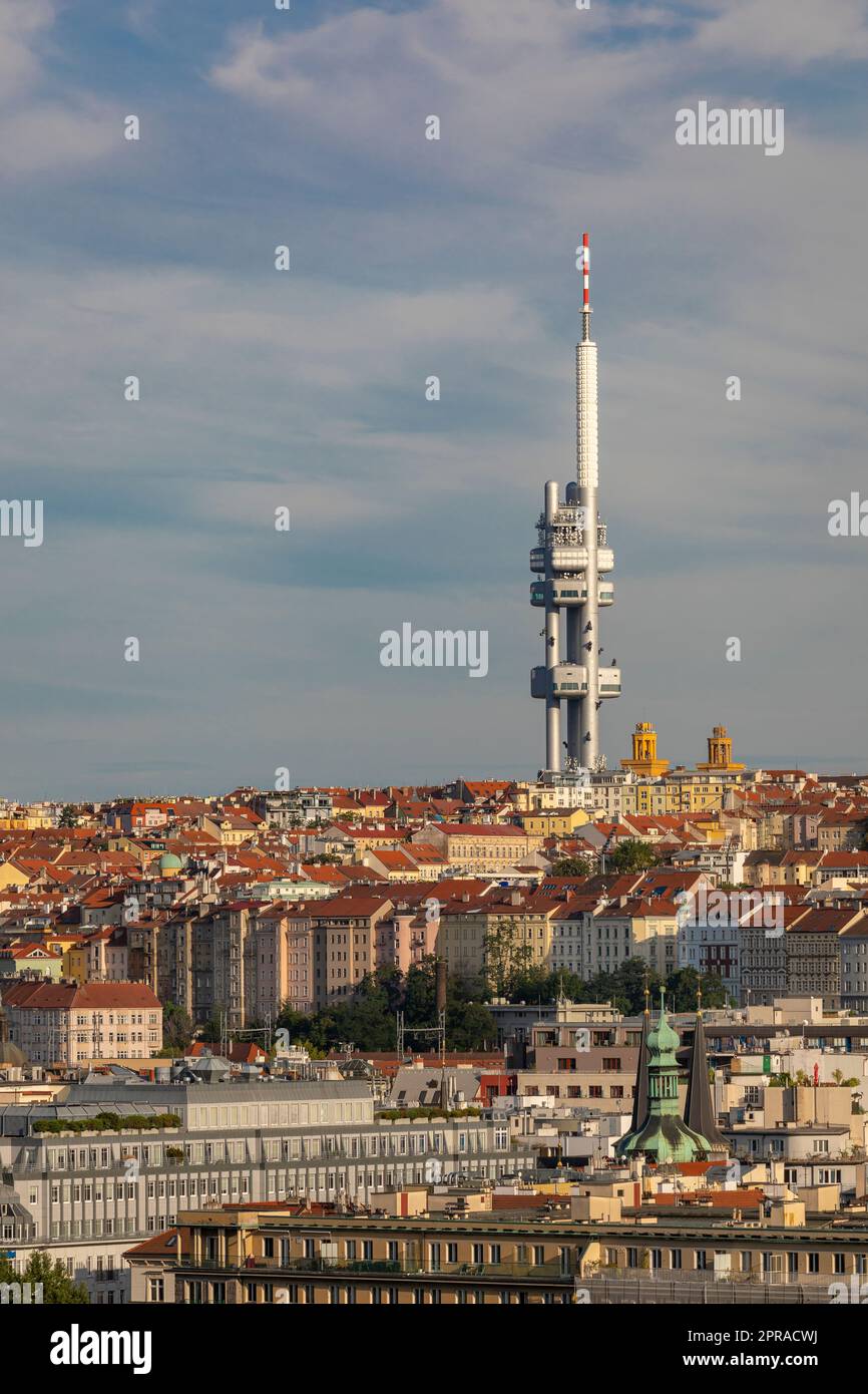 PRAGUE, CZECH REPUBLIC, EUROPE - Zizkov Television Tower, a 216m ...