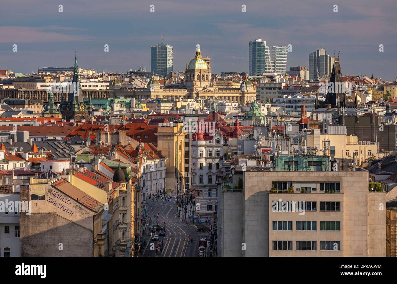 PRAGUE, CZECH REPUBLIC - Cityscape with modern buildings of Pankrac ...