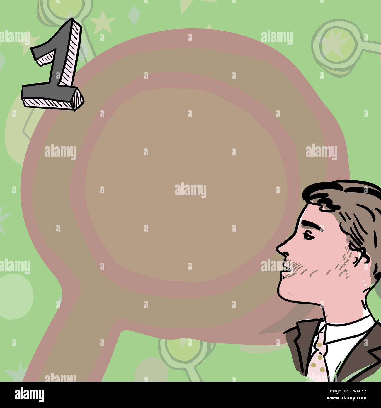 Man Looking At 1 Number Brainstorming New Solutions Stock Photo - Alamy