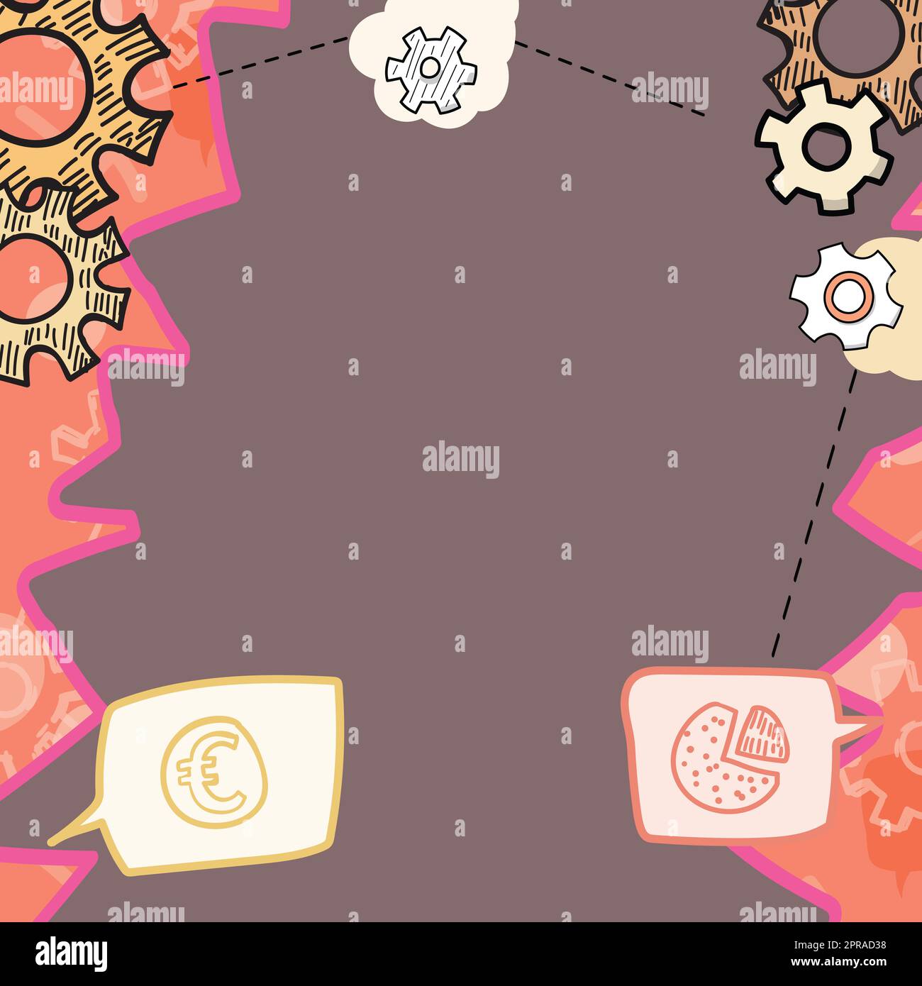 Illustration Of Mechanic Gears Connected To Each Other Performing Work ...