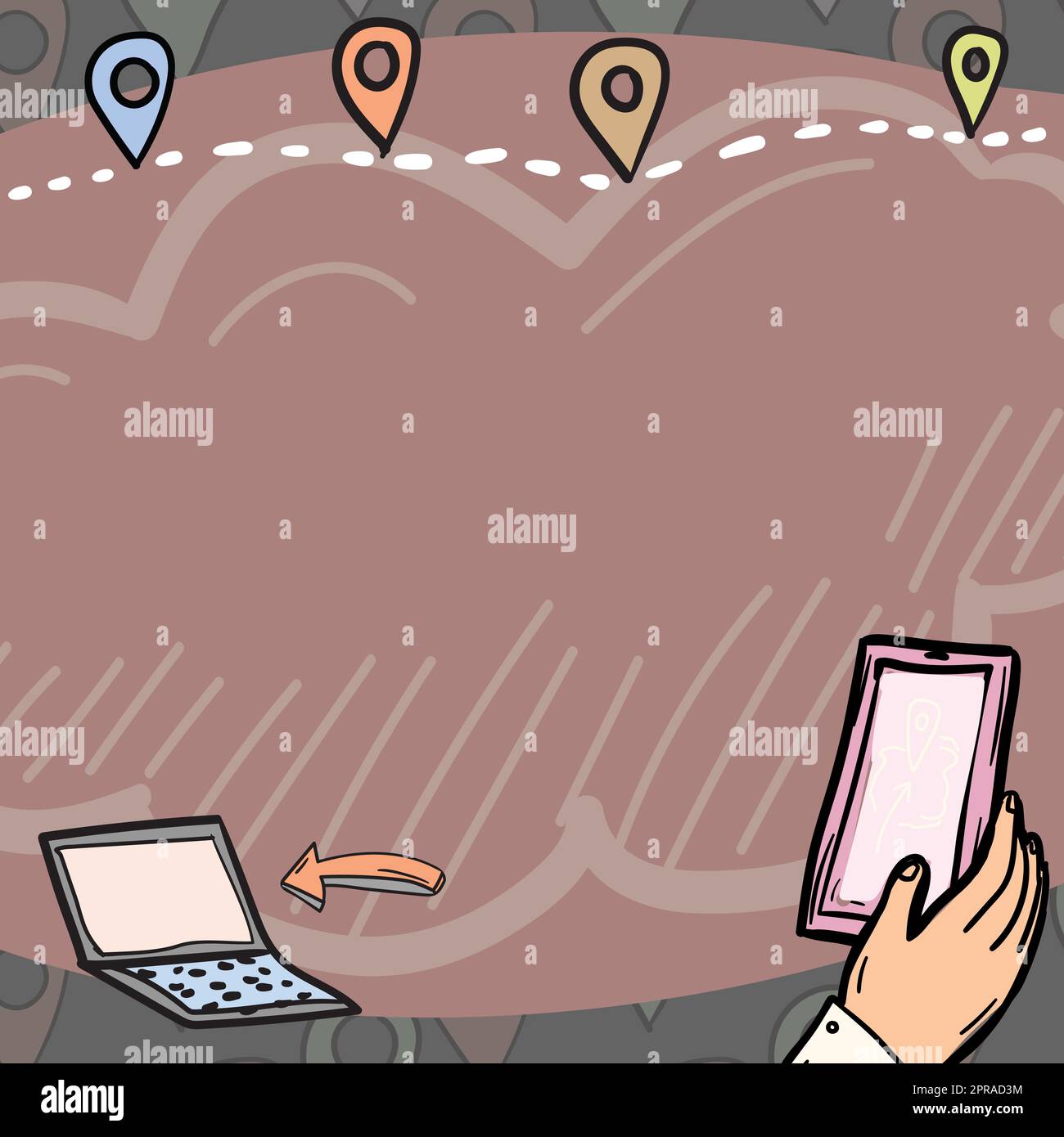 Hand Of Businesswoman Holding Smartphone Displaying Graphical Location ... Hand Of Businesswoman Holding Smartphone Displaying Graphical Location ...