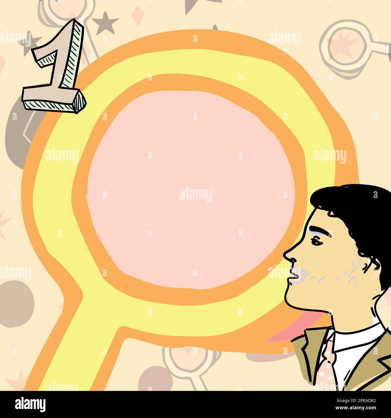 Man Looking At 1 Number Brainstorming New Solutions. Abstract Focusing ... Man Looking At 1 Number Brainstorming New Solutions. Abstract Focusing ...