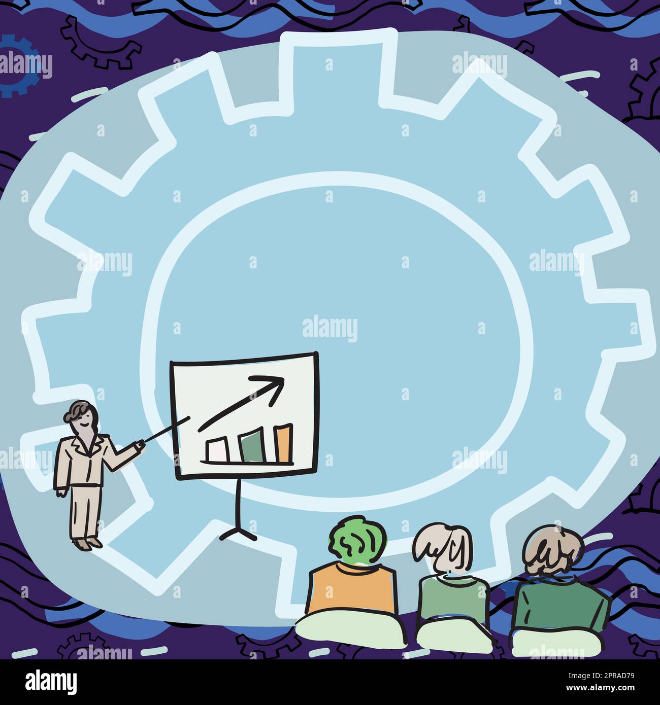 Team Members Looking At Whiteboard Representing New Solutions For Sale ...