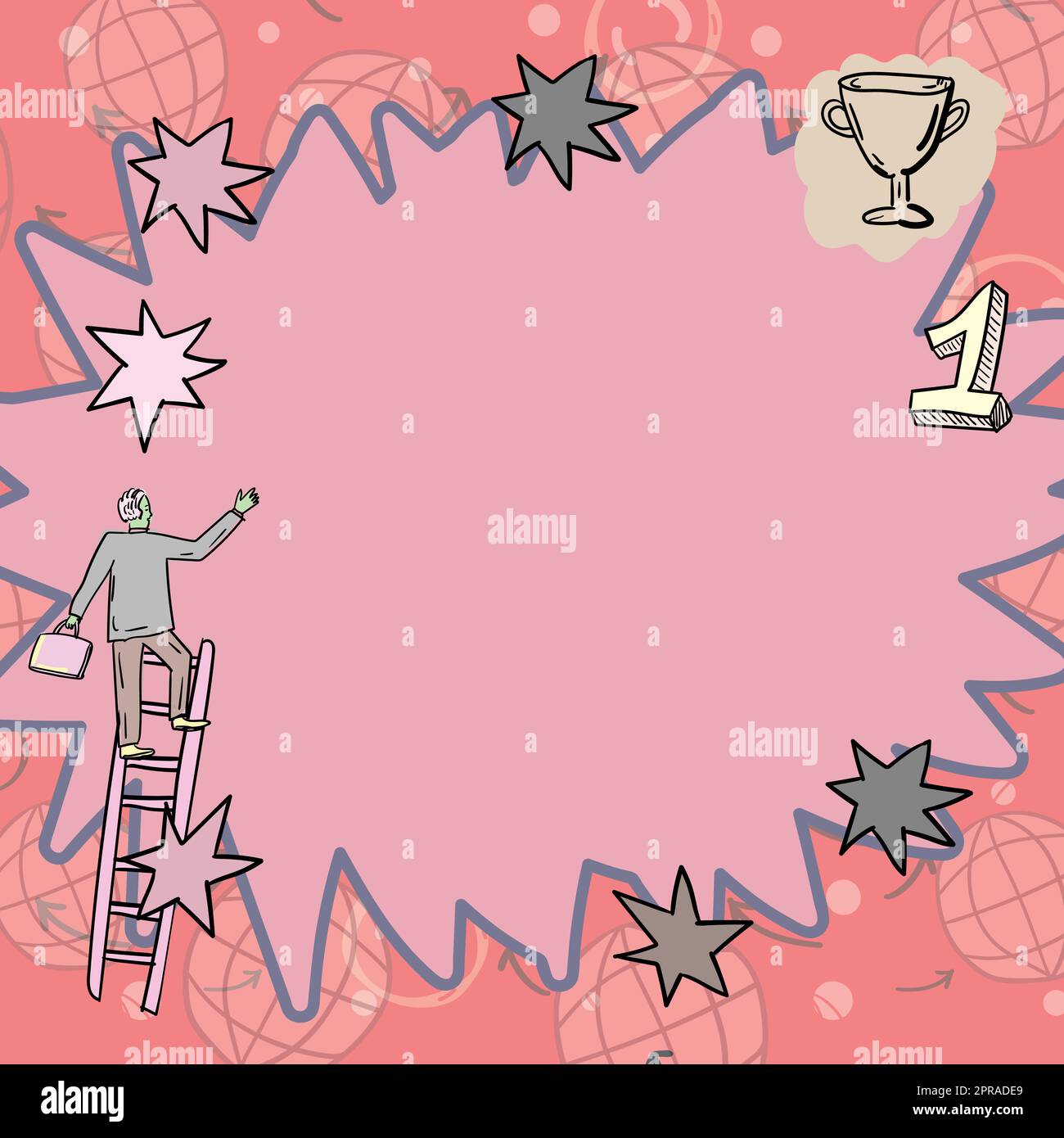 Cartoon man climbing stairs hi-res stock photography and images - Alamy