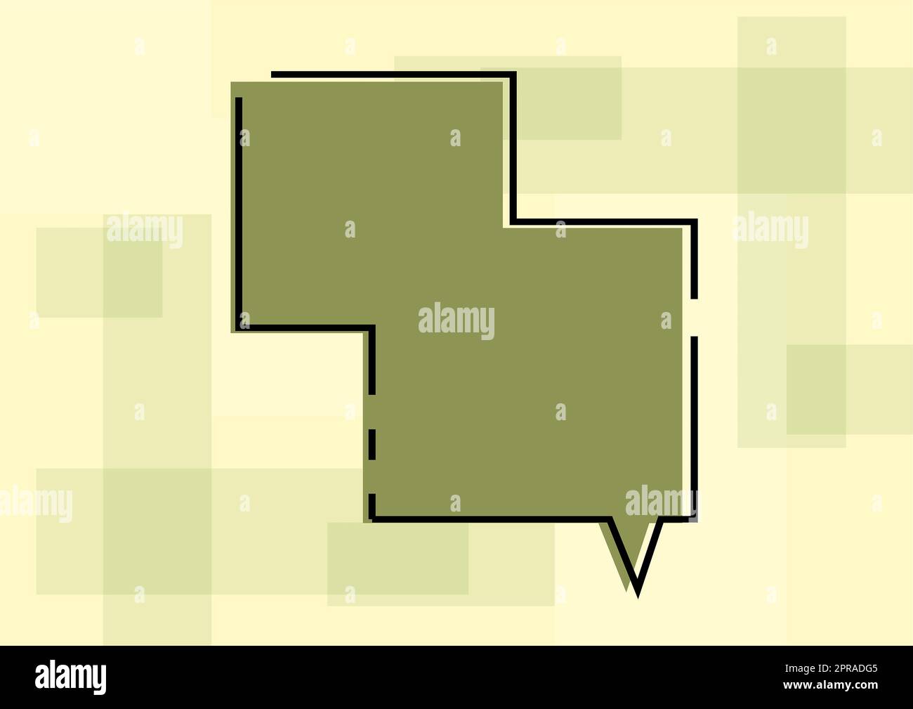 Blank Square Shaped Thought Bubbles Over Colorful Background Design ...