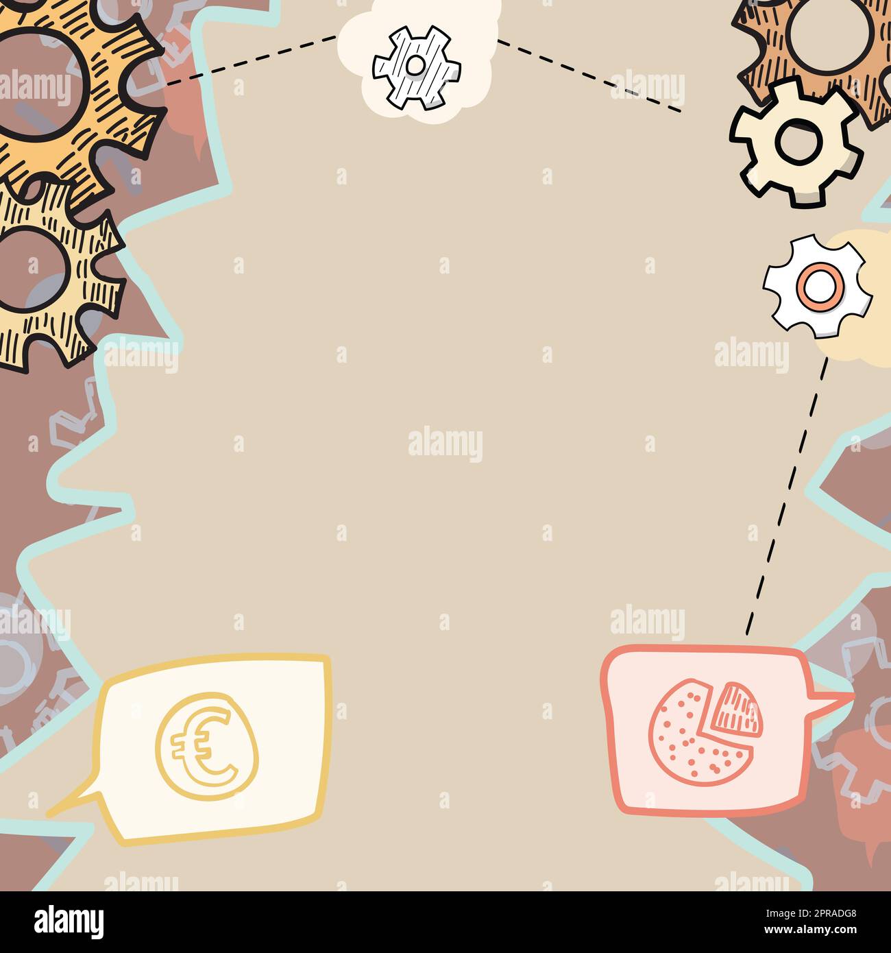 Illustration Of Mechanic Gears Connected To Each Other Performing Work ...