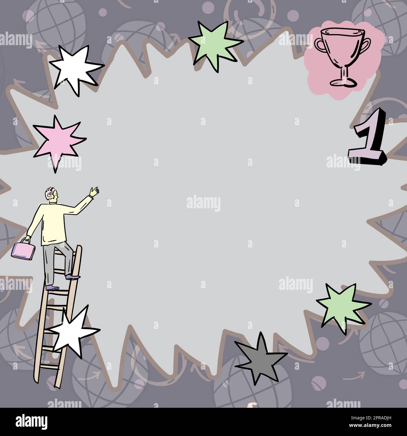 Cartoon man climbing stairs hi-res stock photography and images - Alamy