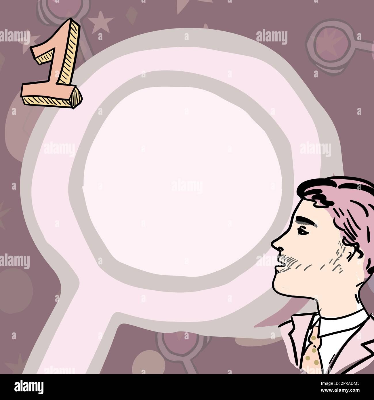 Man Looking At 1 Number Brainstorming New Solutions. Abstract Focusing ... Man Looking At 1 Number Brainstorming New Solutions. Abstract Focusing ...