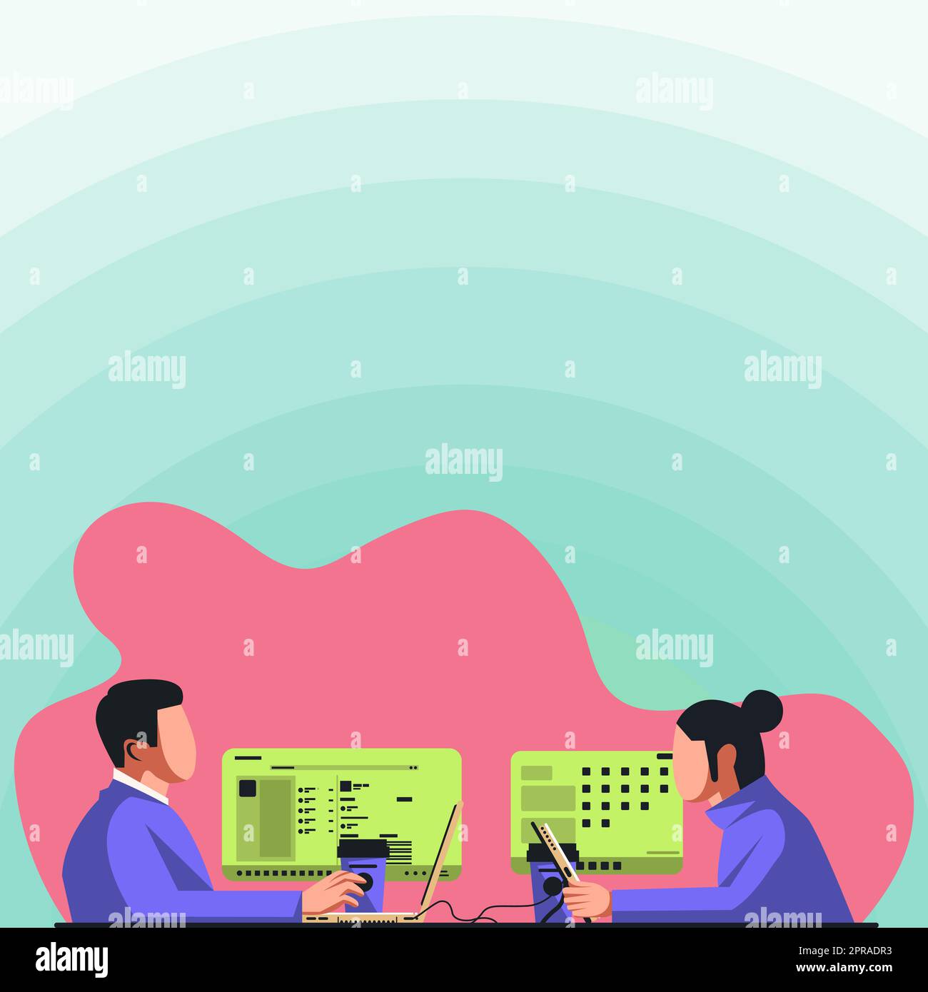 Two Colleagues Meeting Discussing Future Project Ideas Representing ...