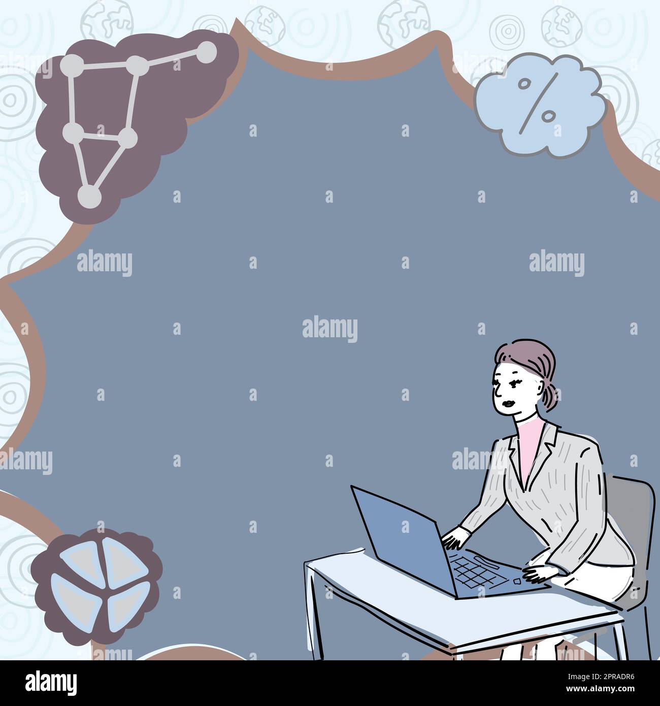 Business Coach Sitting At Desk Working And Presenting Financial ...