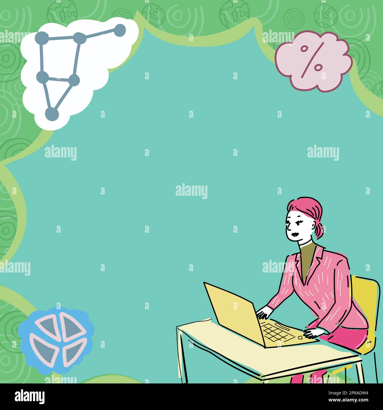 Business Coach Sitting At Desk Working And Presenting Financial ...