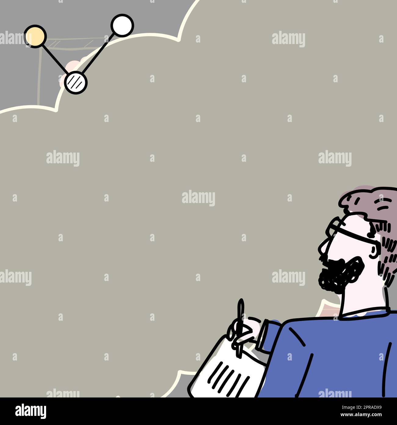 Businessman Thinking About New Ideas And Copying File, Man Holding ...