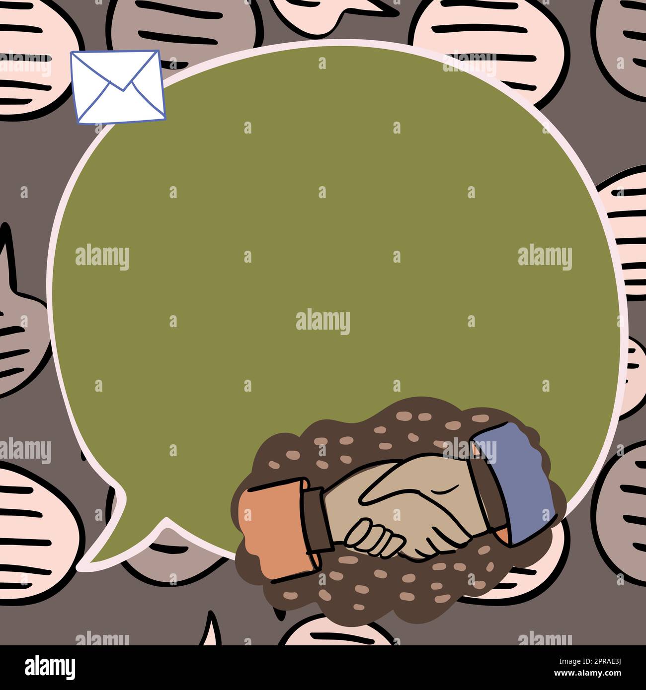 Two Colleagues Shaking Hands Congratulating Successful Teamwork ...