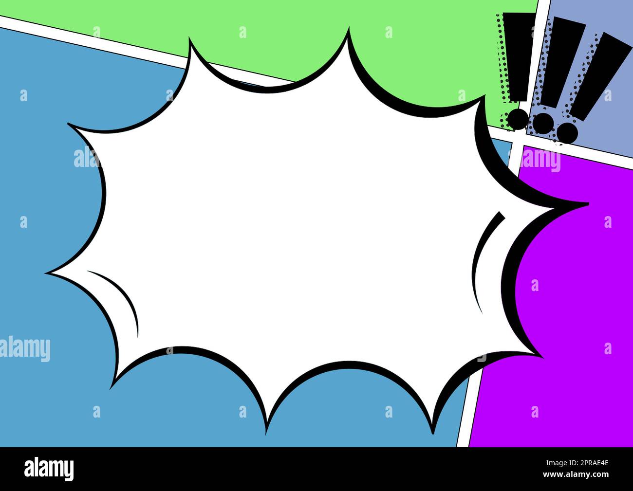 Creative Blank Explosion Blast Scream Speech Bubble With Exclamation ...