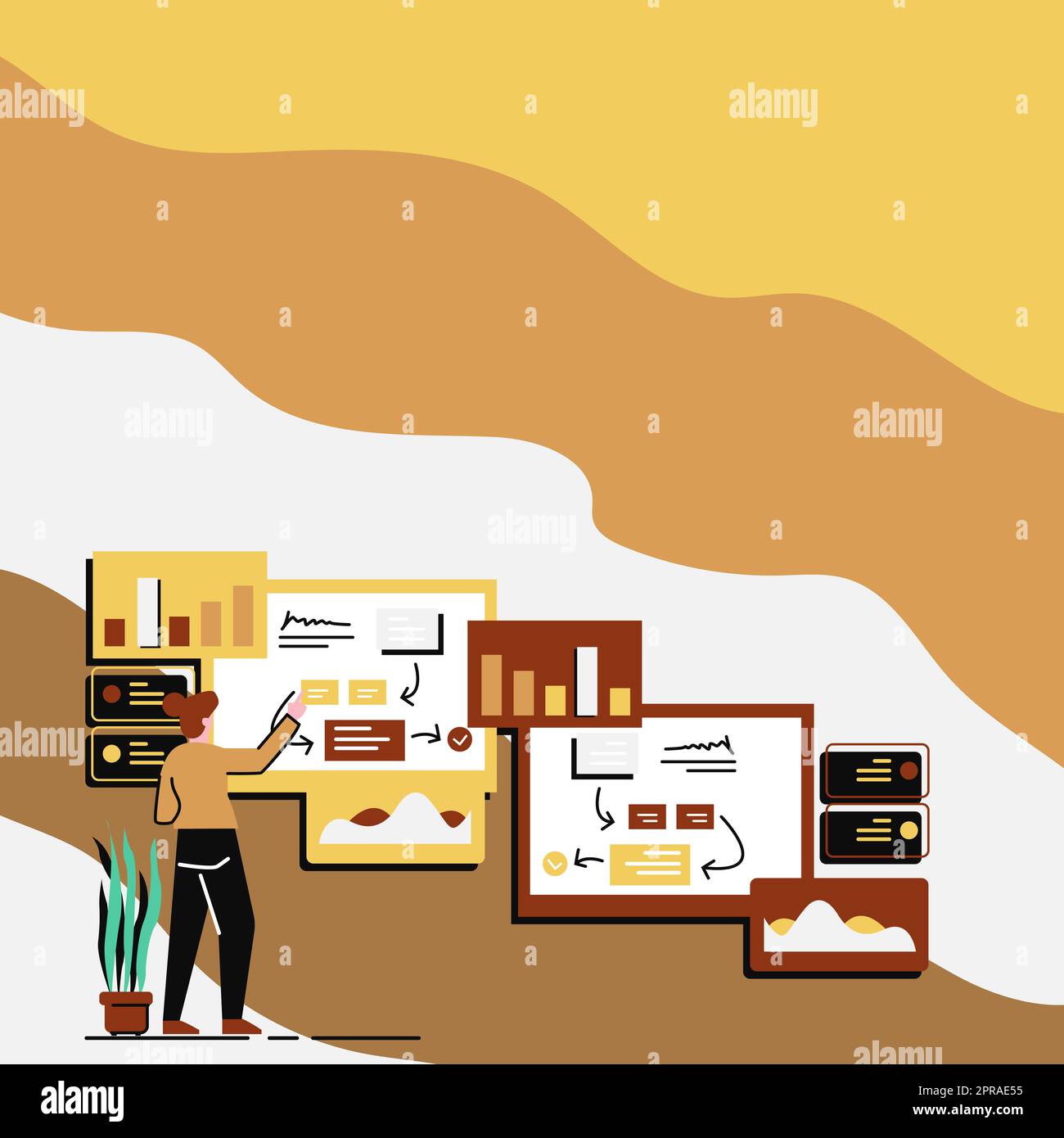 Important Message Presented On Board With Charts And Arrows Around ...