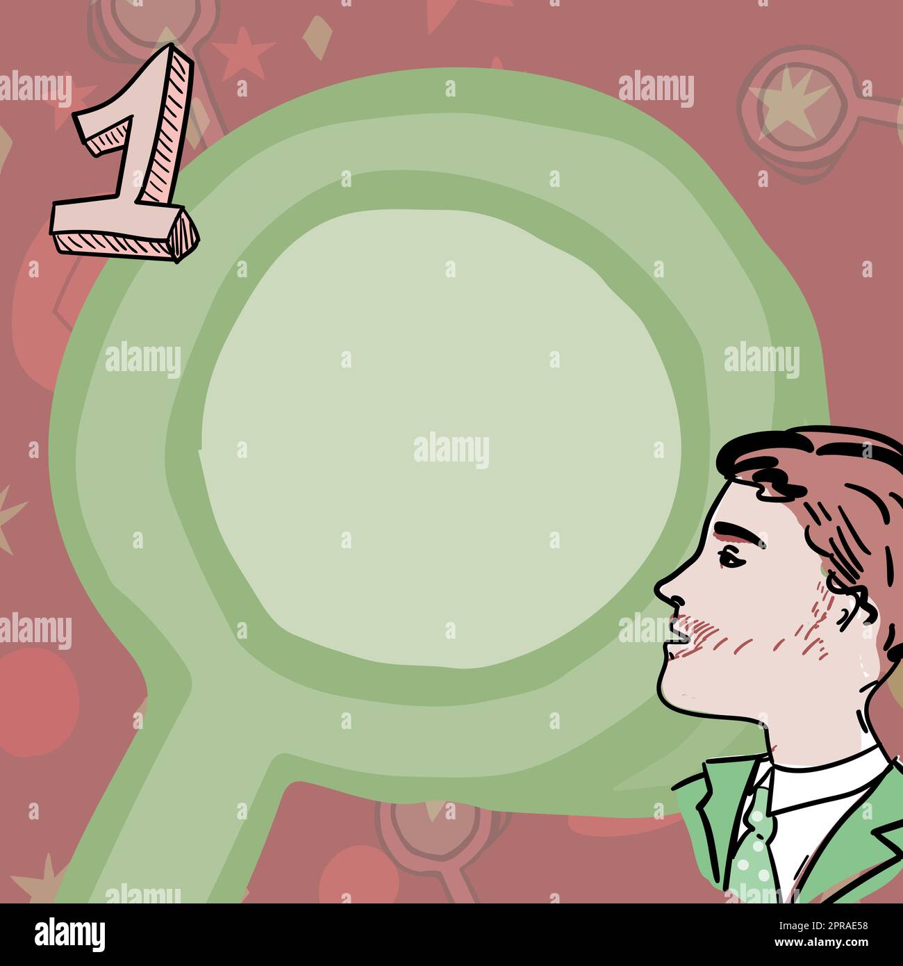 Man Looking At 1 Number Brainstorming New Solutions. Abstract Focusing ... Man Looking At 1 Number Brainstorming New Solutions. Abstract Focusing ...