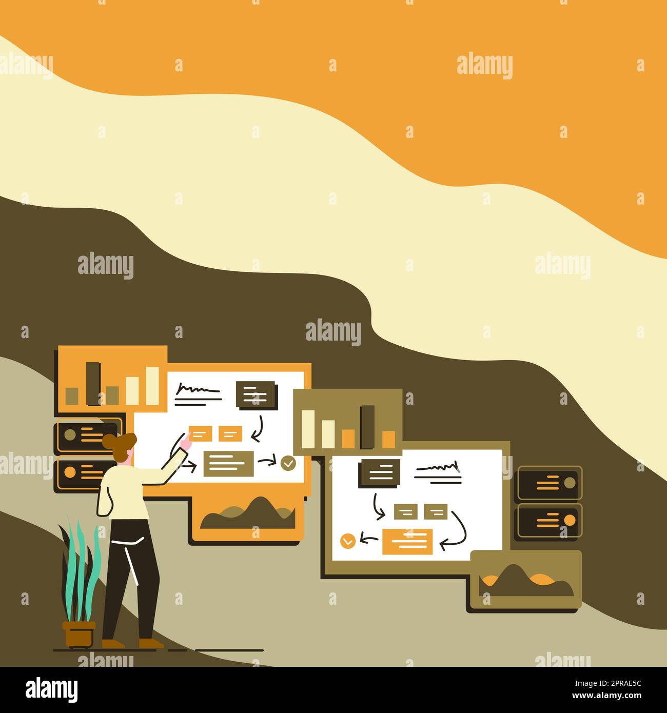 Important Message Presented On Board With Charts And Arrows Around ...