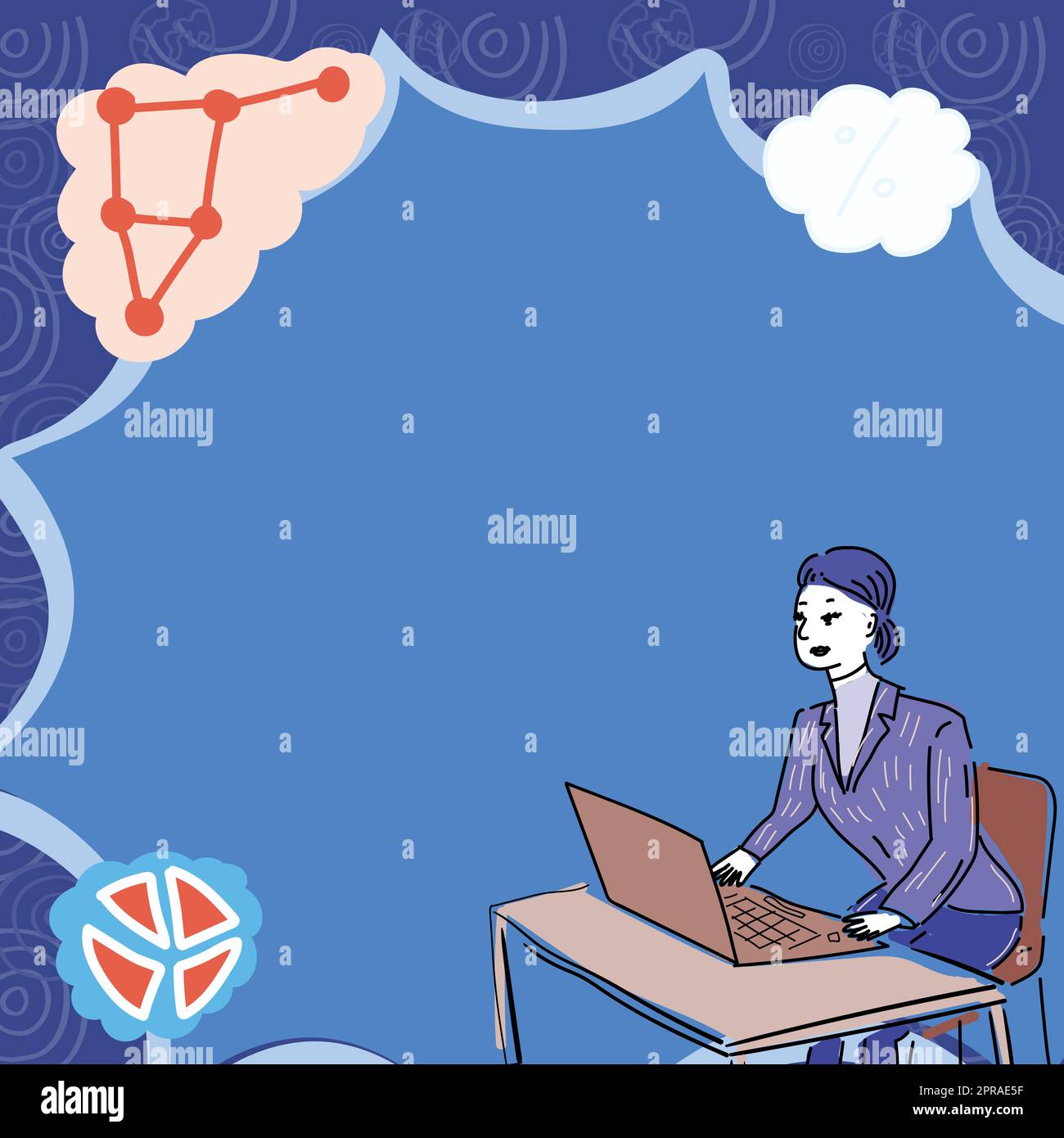 Business Coach Sitting At Desk Working And Presenting Financial ...