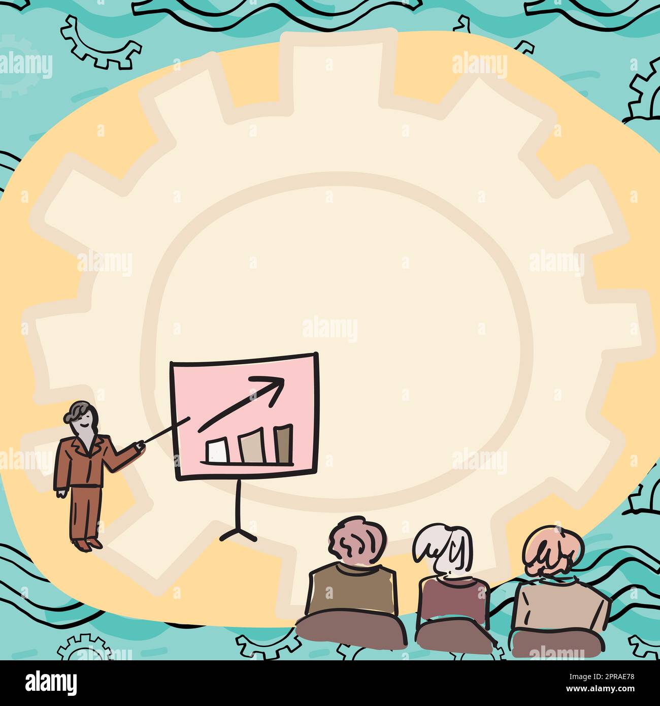 Cartoon business people looking chart hi-res stock photography and ...