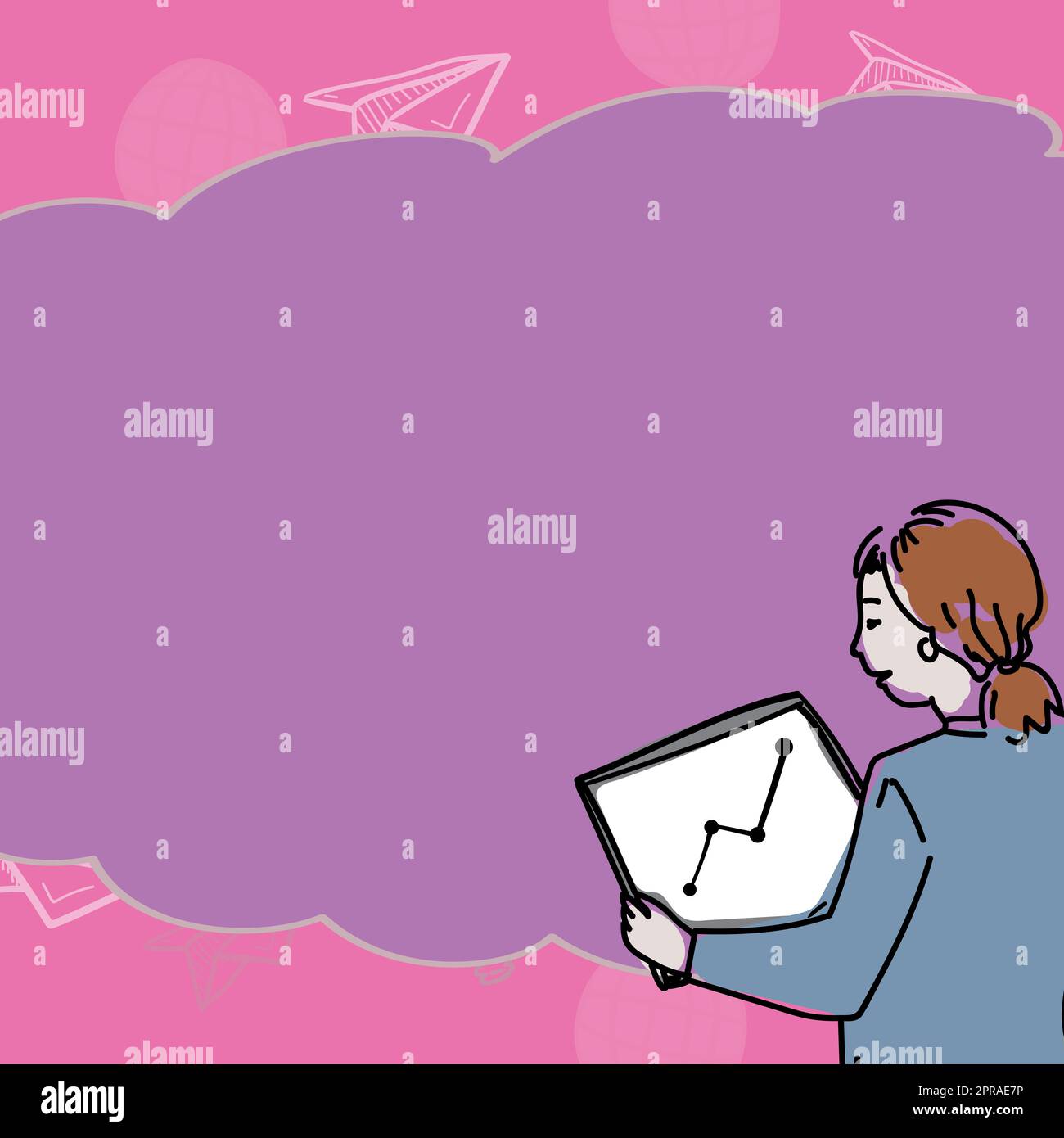 Lady In Uniform Standing Holding Tablet Presenting Late Tech Knowledge ...