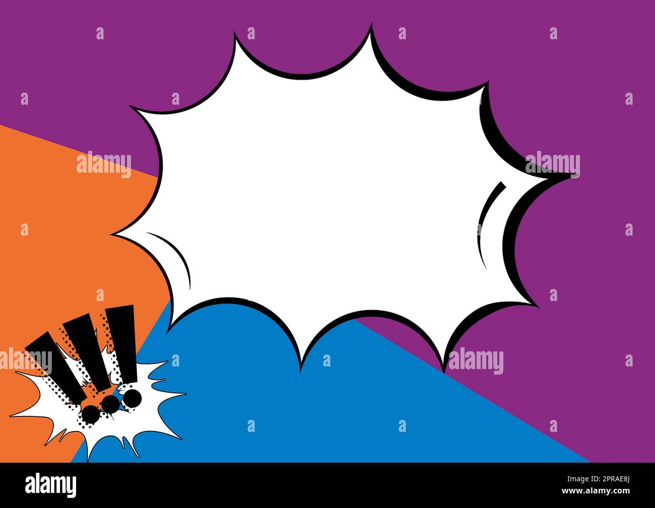 Creative Blank Explosion Blast Scream Speech Bubble With Exclamation ...
