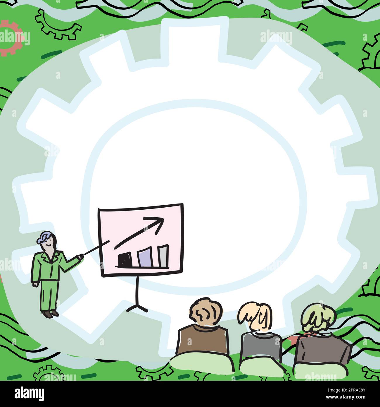 Team Members Looking At Whiteboard Representing New Solutions For Sale ...