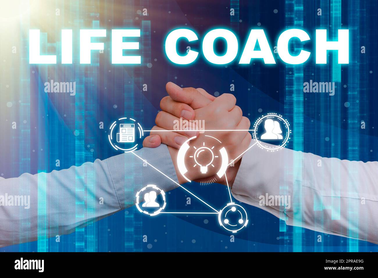 Text showing inspiration Life Coach. Conceptual photo A person who ...