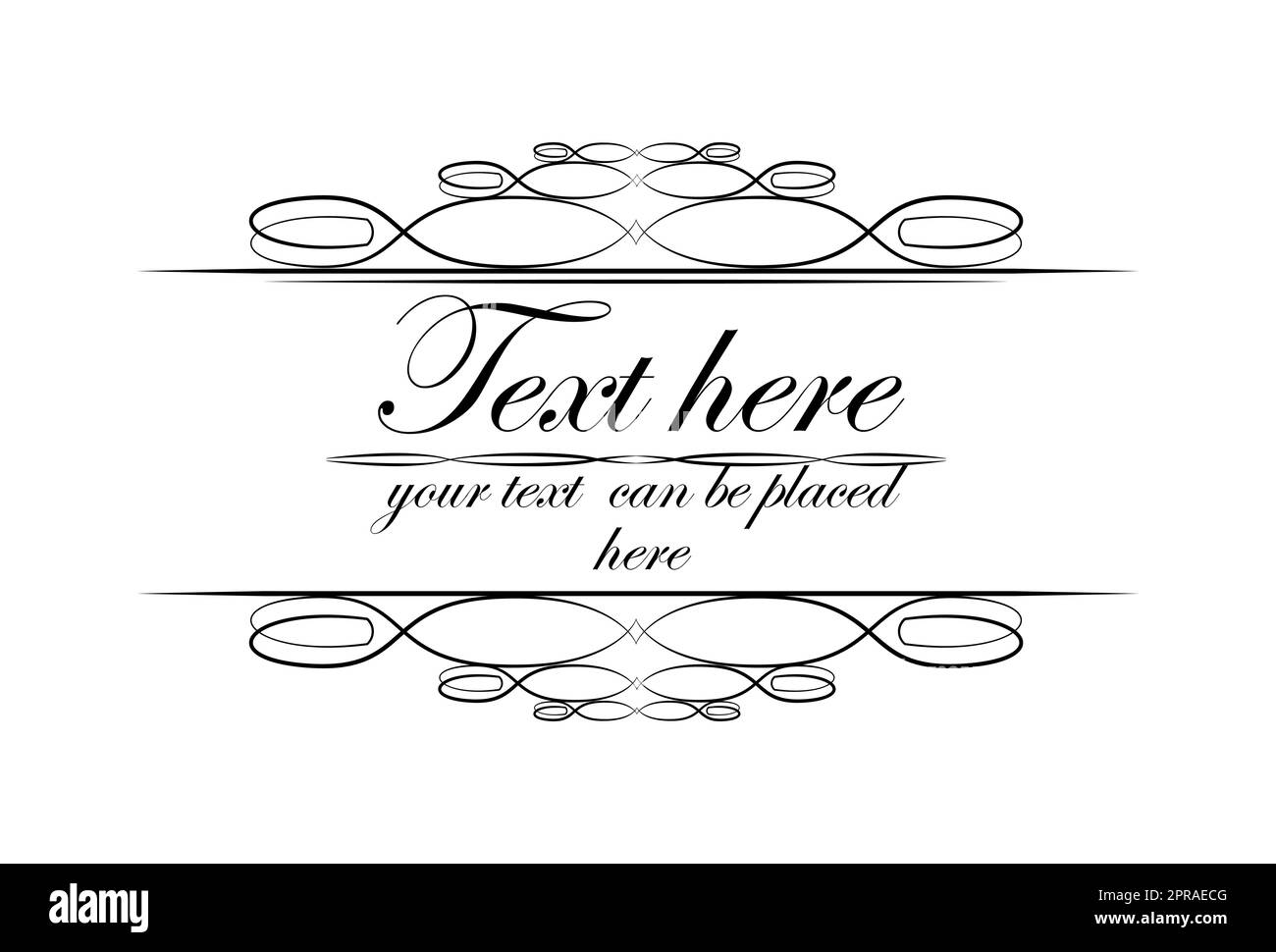Template with text, isolated empty field, vector ornaments ...