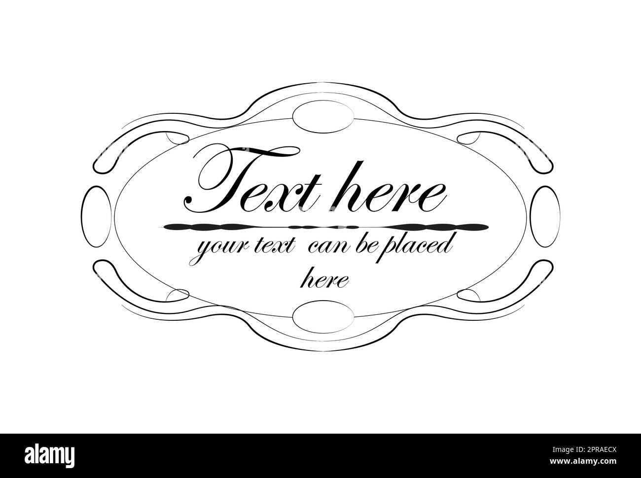 Template with text, isolated empty field, vector ornaments ...