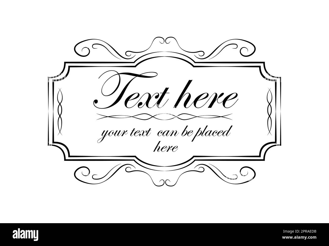 Template with text, isolated empty field, vector ornaments ...