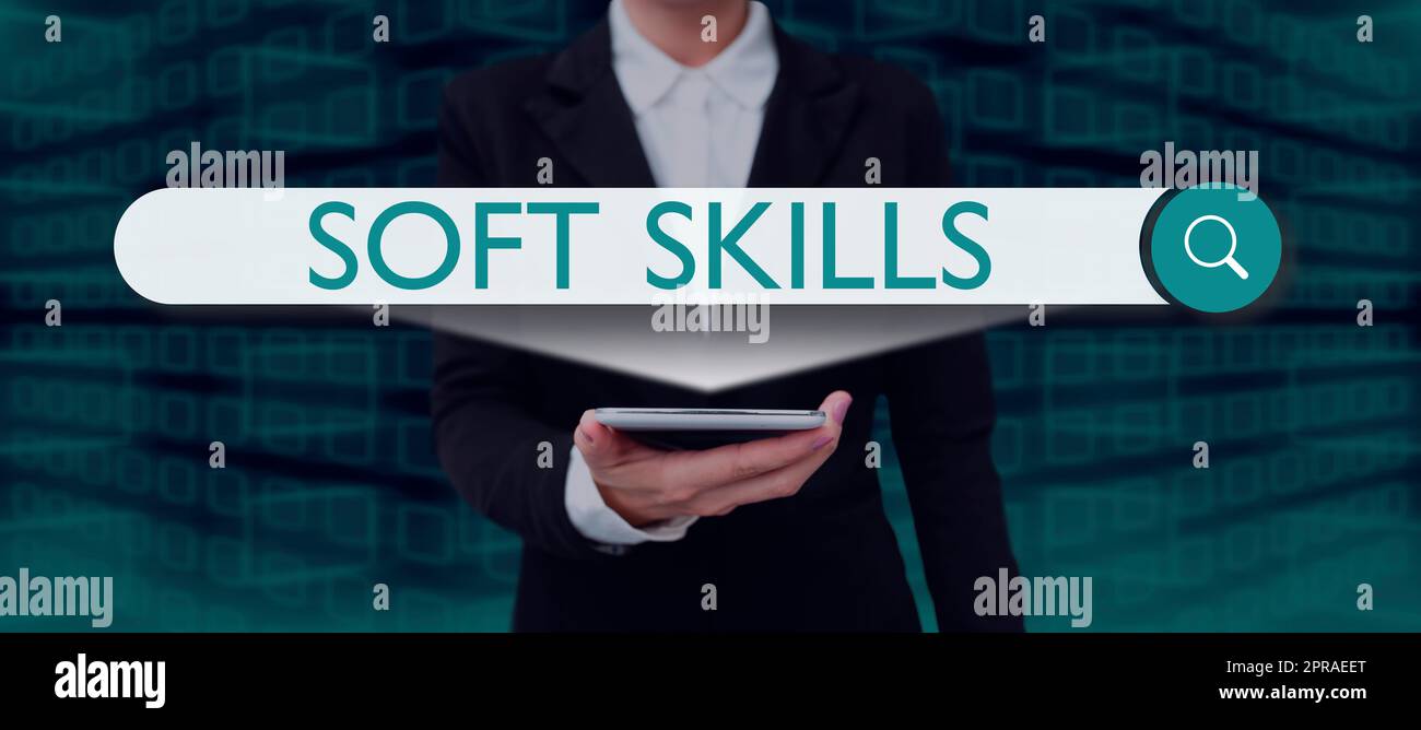 Conceptual caption Soft Skills. Word Written on personal attribute ...