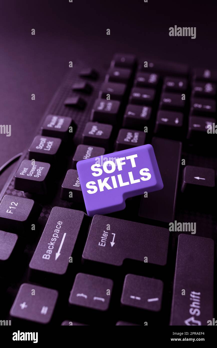 Sign displaying Soft Skills. Word Written on personal attribute enable ...
