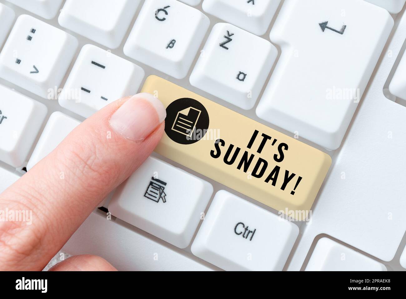 Hand writing sign It S Is Sunday. Word for Day of rest and religious ...