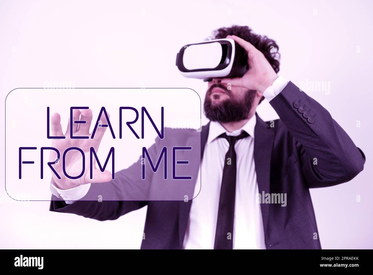 Text caption presenting Learn From Me. Concept meaning Follow my lead ...