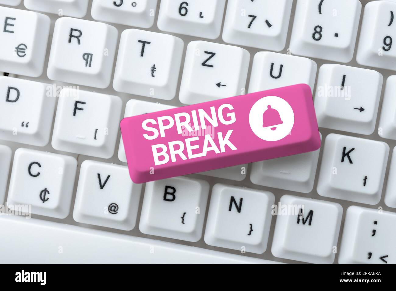 Sign displaying Spring Break. Concept meaning Vacation period at school ...