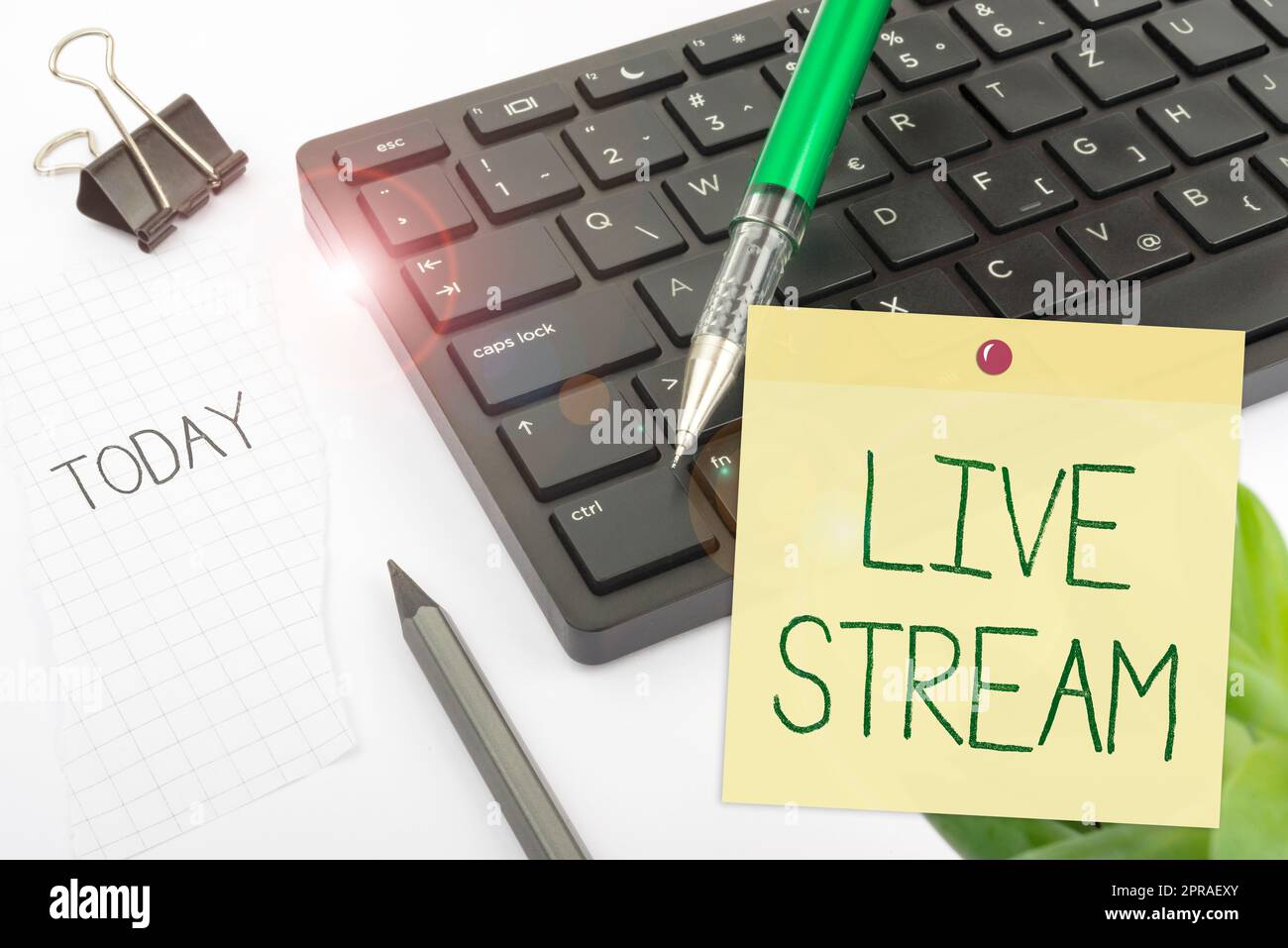 Hand writing sign Live Stream. Word for transmit or receive video and ...
