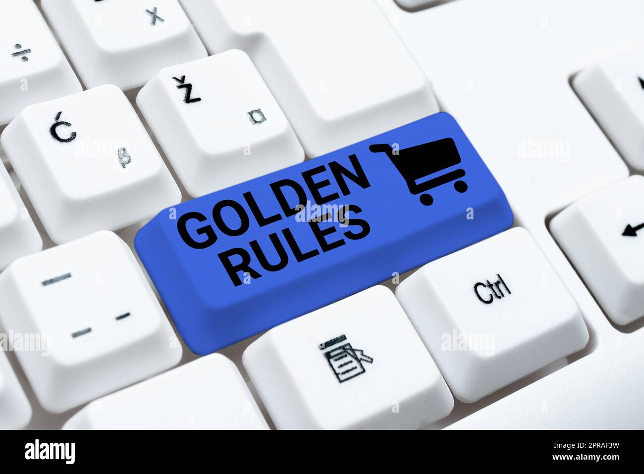 Hand writing sign Golden Rules. Word for Basic principle that should be ...