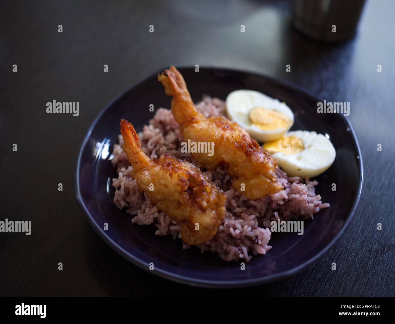Deep-fried breaded shrimp or fried prawn balls with boil egg . THAI ...