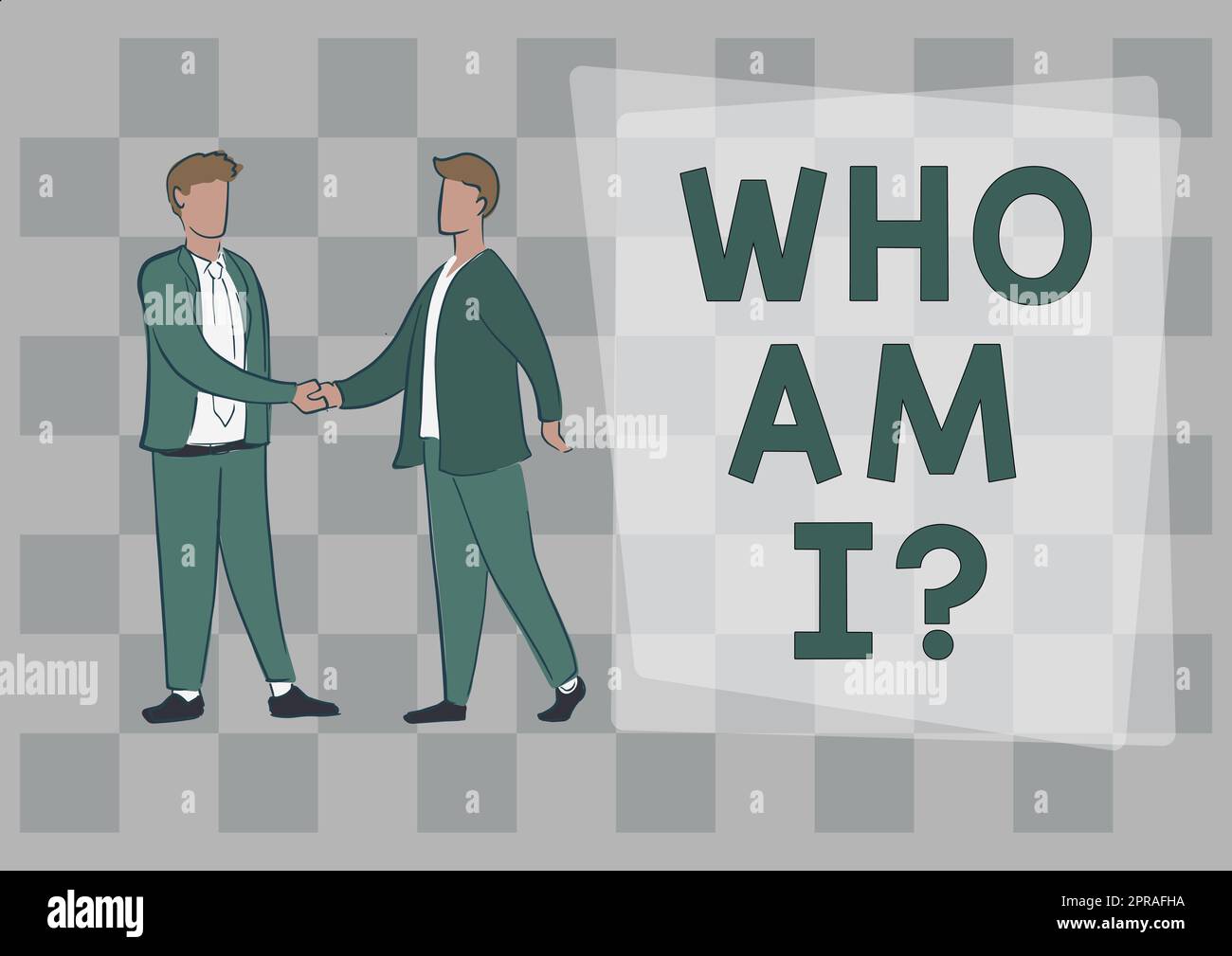 Text showing inspiration Who Am I. Business overview Introduce Identify ...