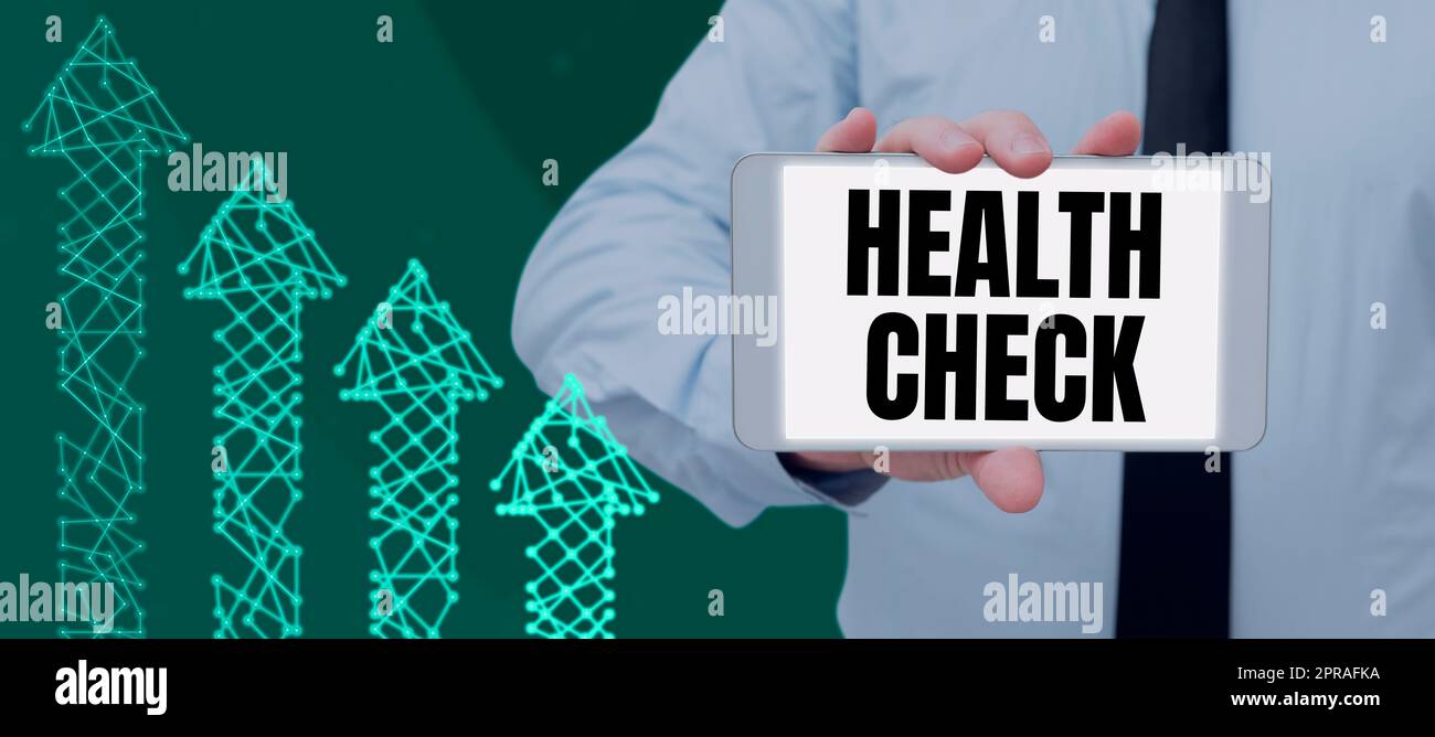Conceptual caption Health Check. Business overview Medical Examination ...