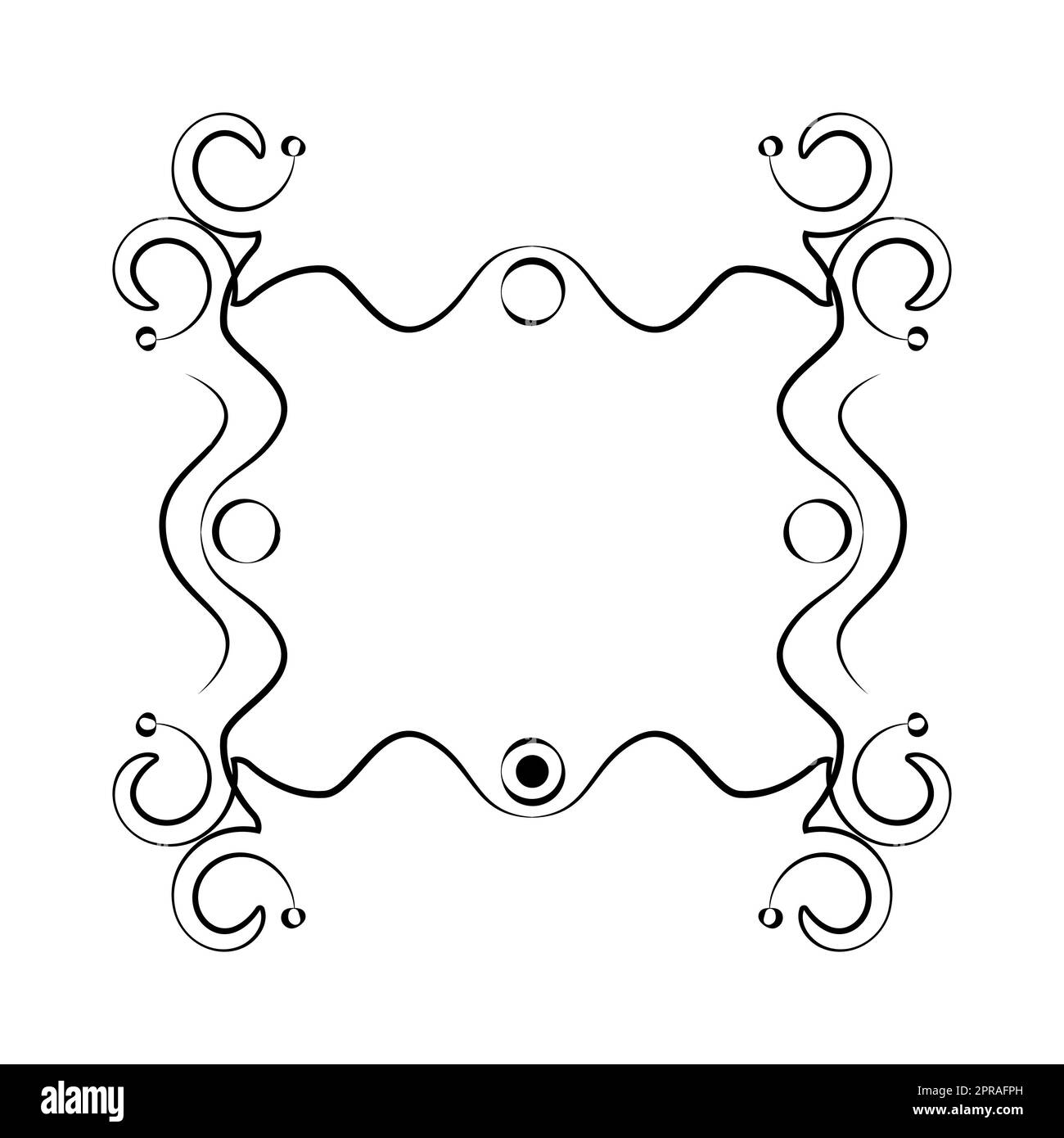 Blank template for text, isolated text box, vector ornaments ...