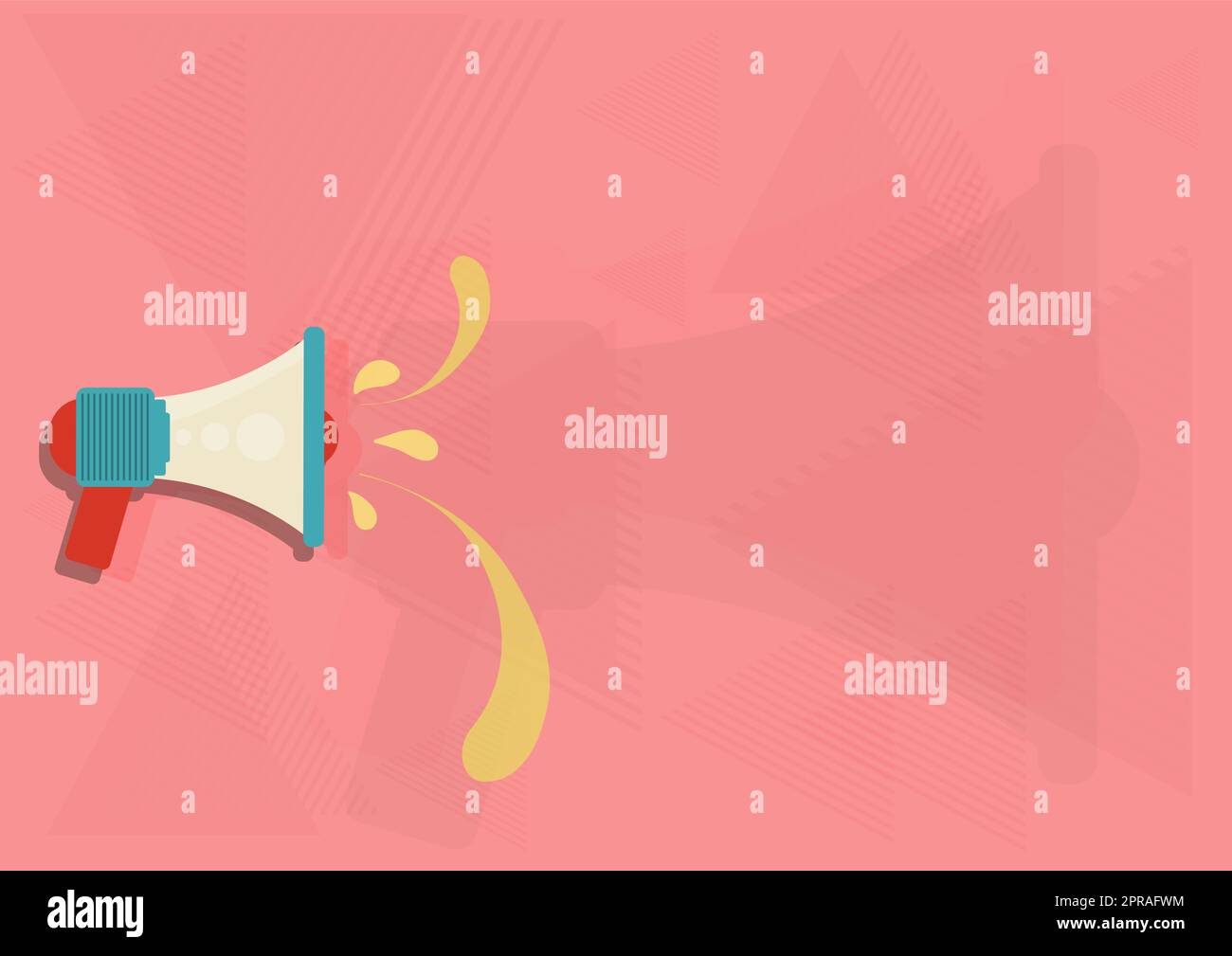 Illustration Of Megaphone Throwing Out Water Leaks Making New Important ...