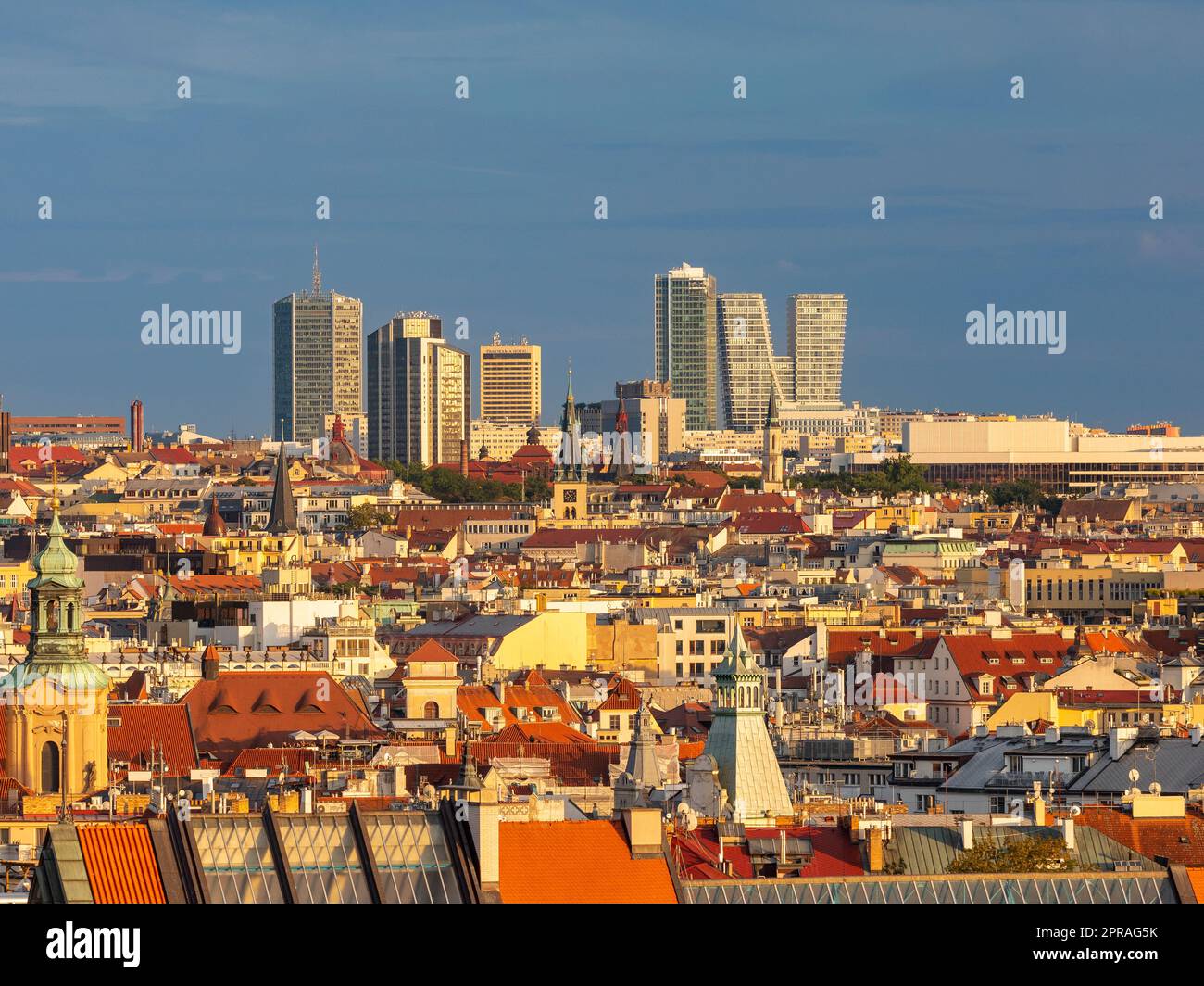 PRAGUE, CZECH REPUBLIC - Pankrac neighborhood with hi-rise modern ...
