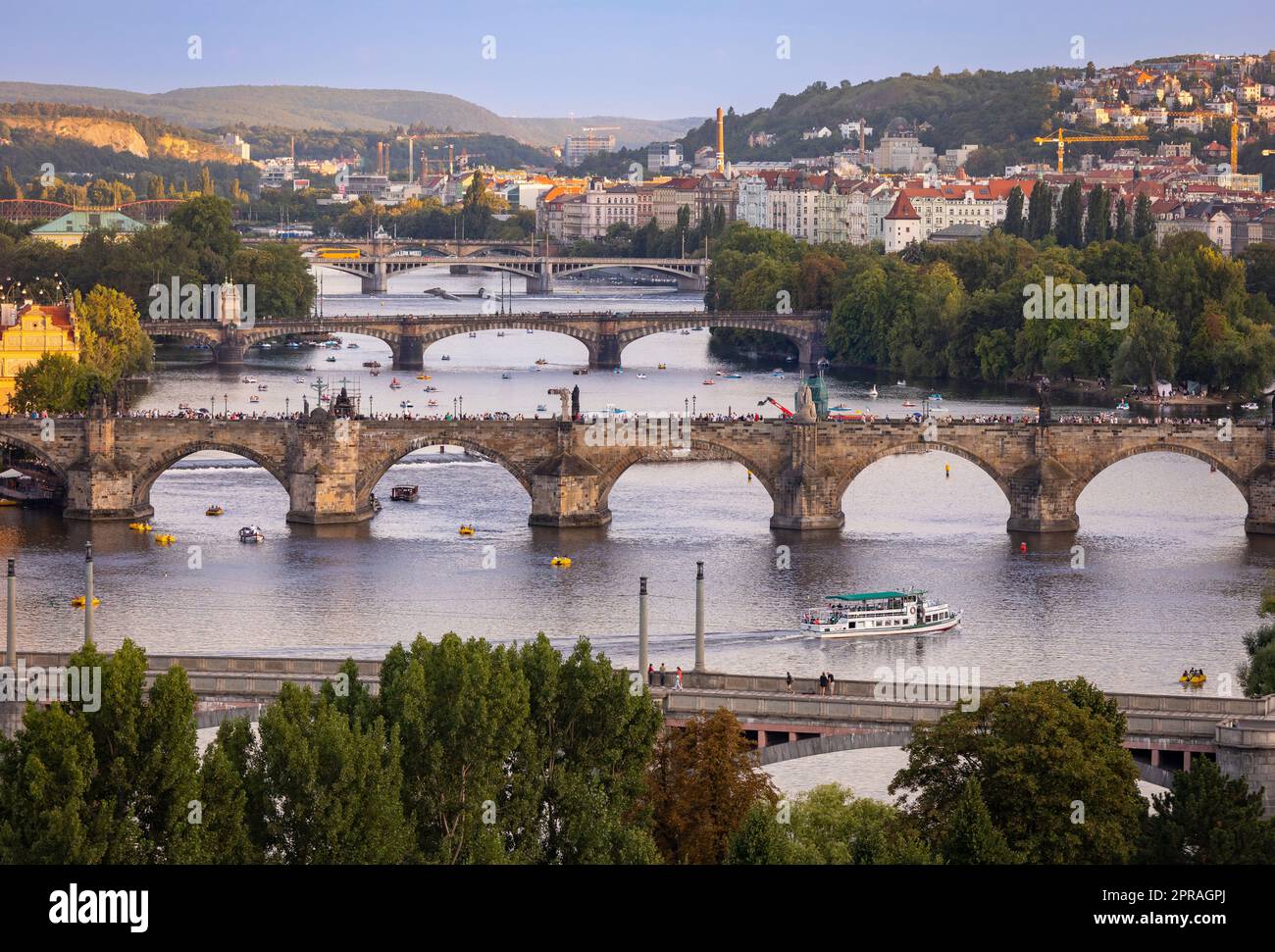 PRAGUE, CZECH REPUBLIC - Bridges across Vltava RIver Stock Photo - Alamy