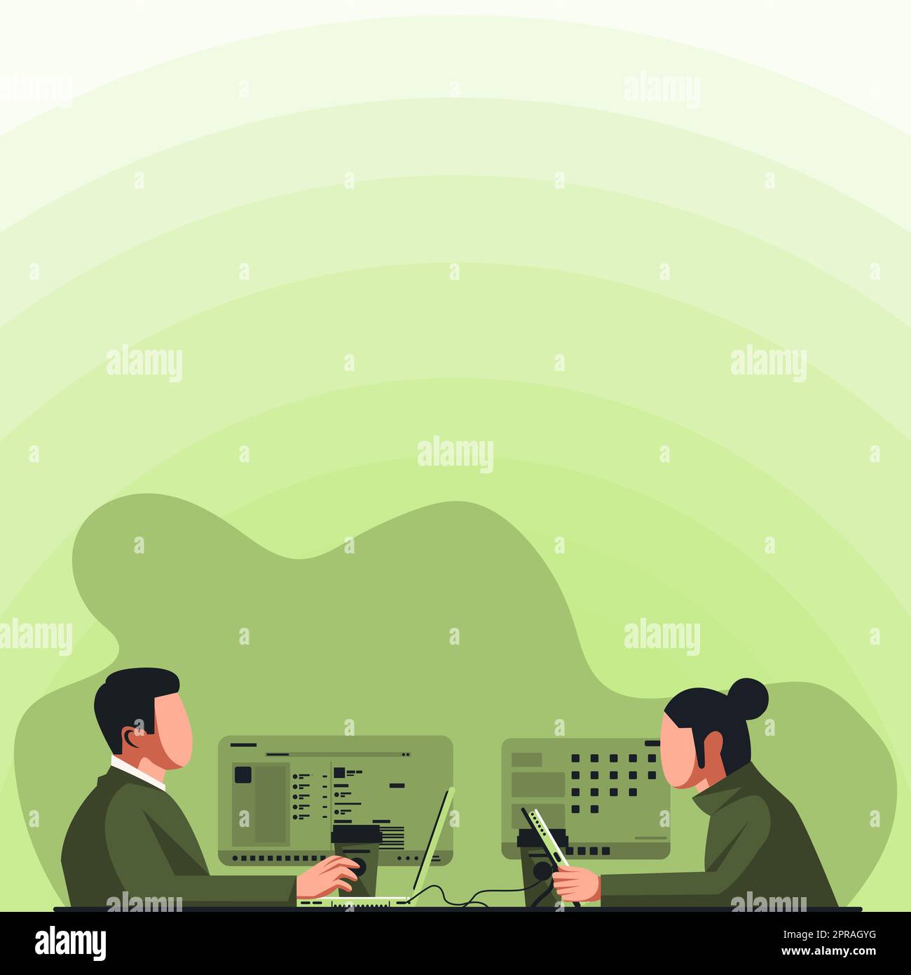 Two Colleagues Meeting Discussing Future Project Ideas Representing ...