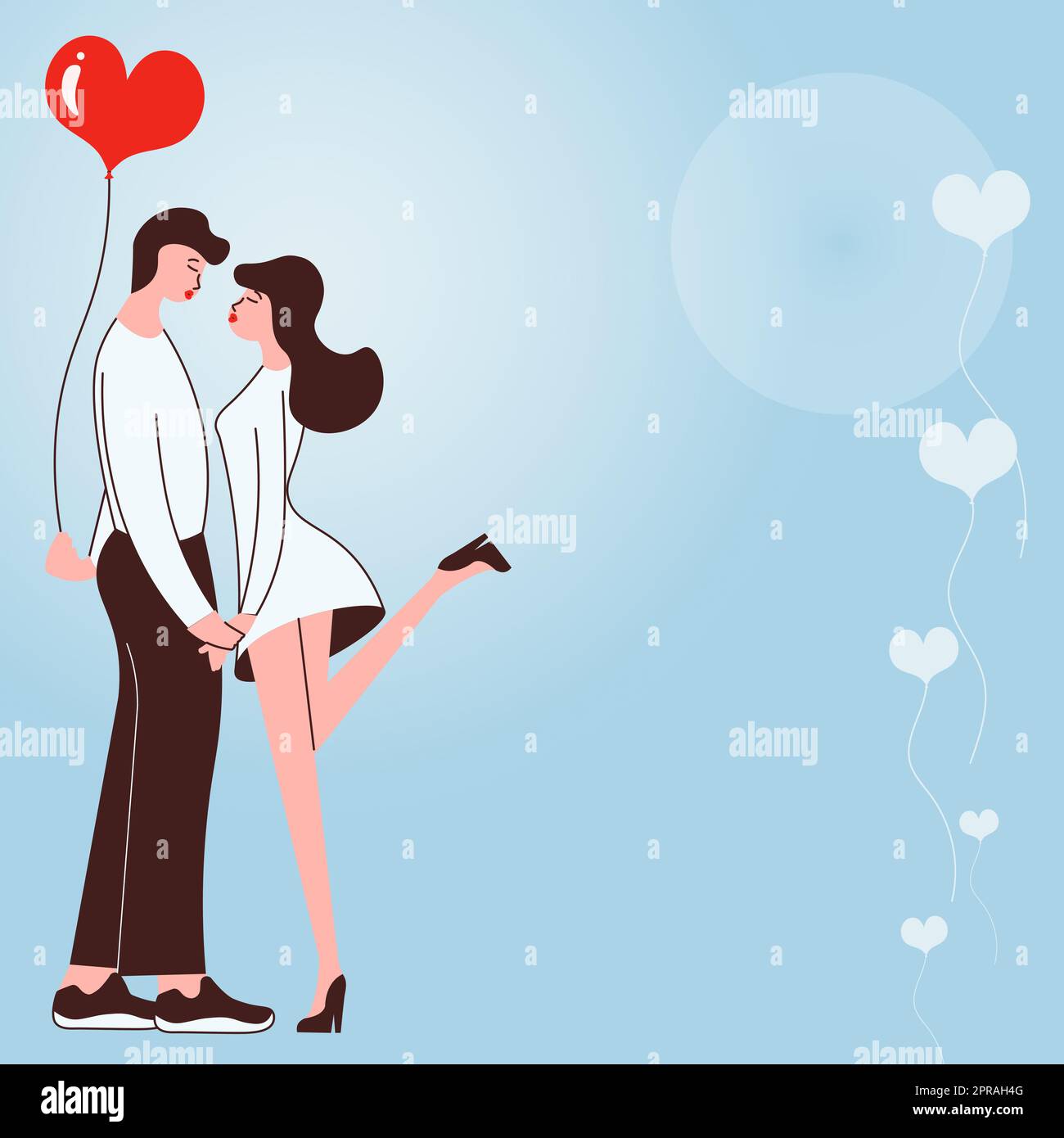 Lovely Couple holding hands ready to kiss shows harmony between pair ...