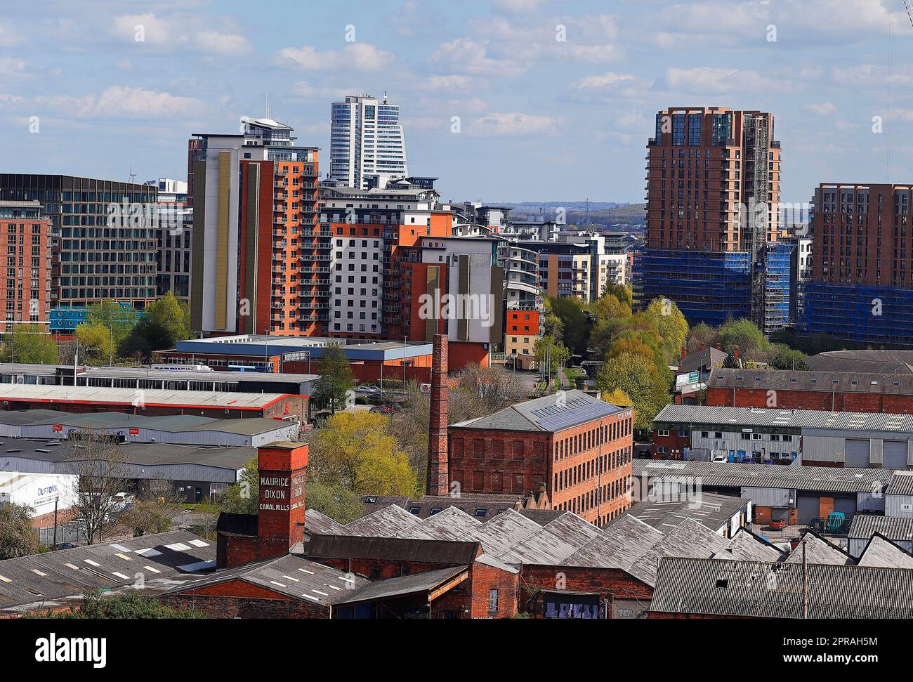 A view of Leeds City Centre with Castleton Mill,Bridgewater Place,City ...