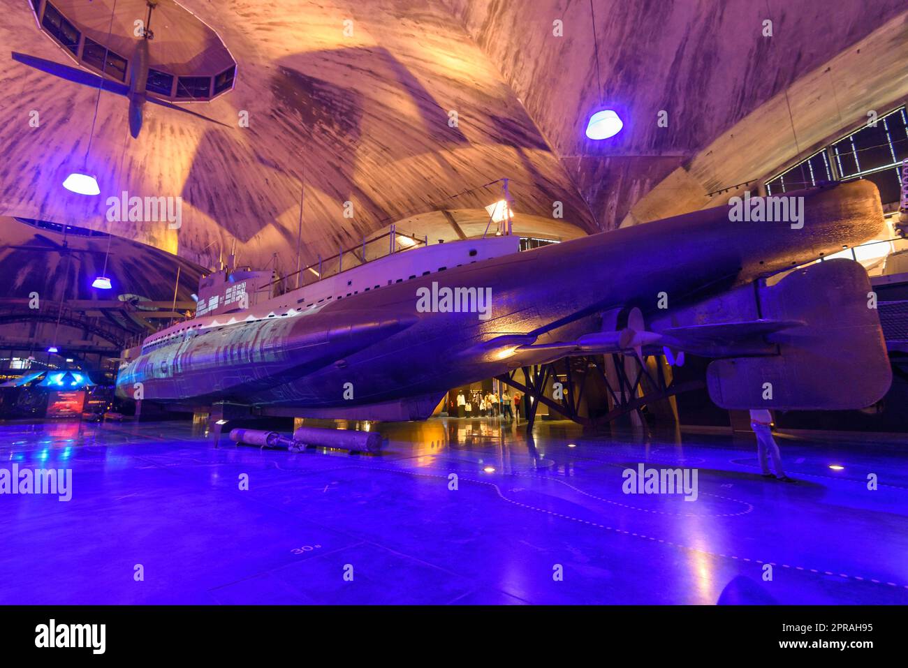 EML Lembit submarine inside Estonian Maritime Museum. Seaplane Harbour ...