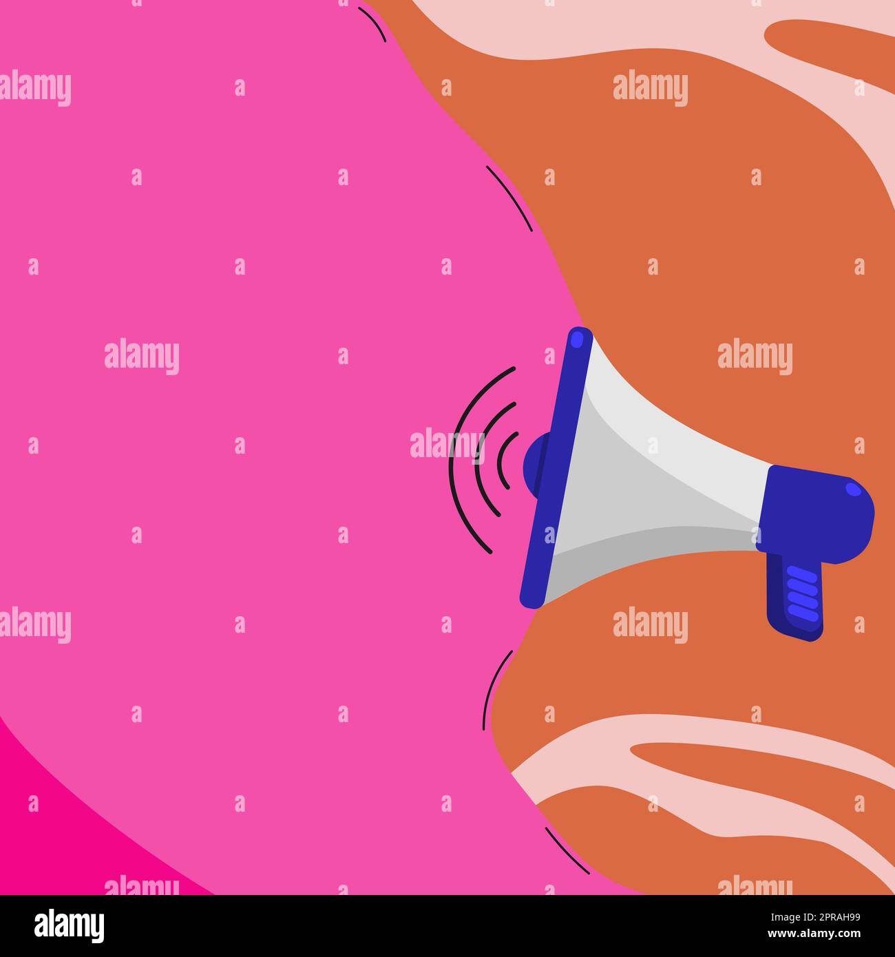 Megaphone Drawing With Conversation Bubble Showing New Announcement ...