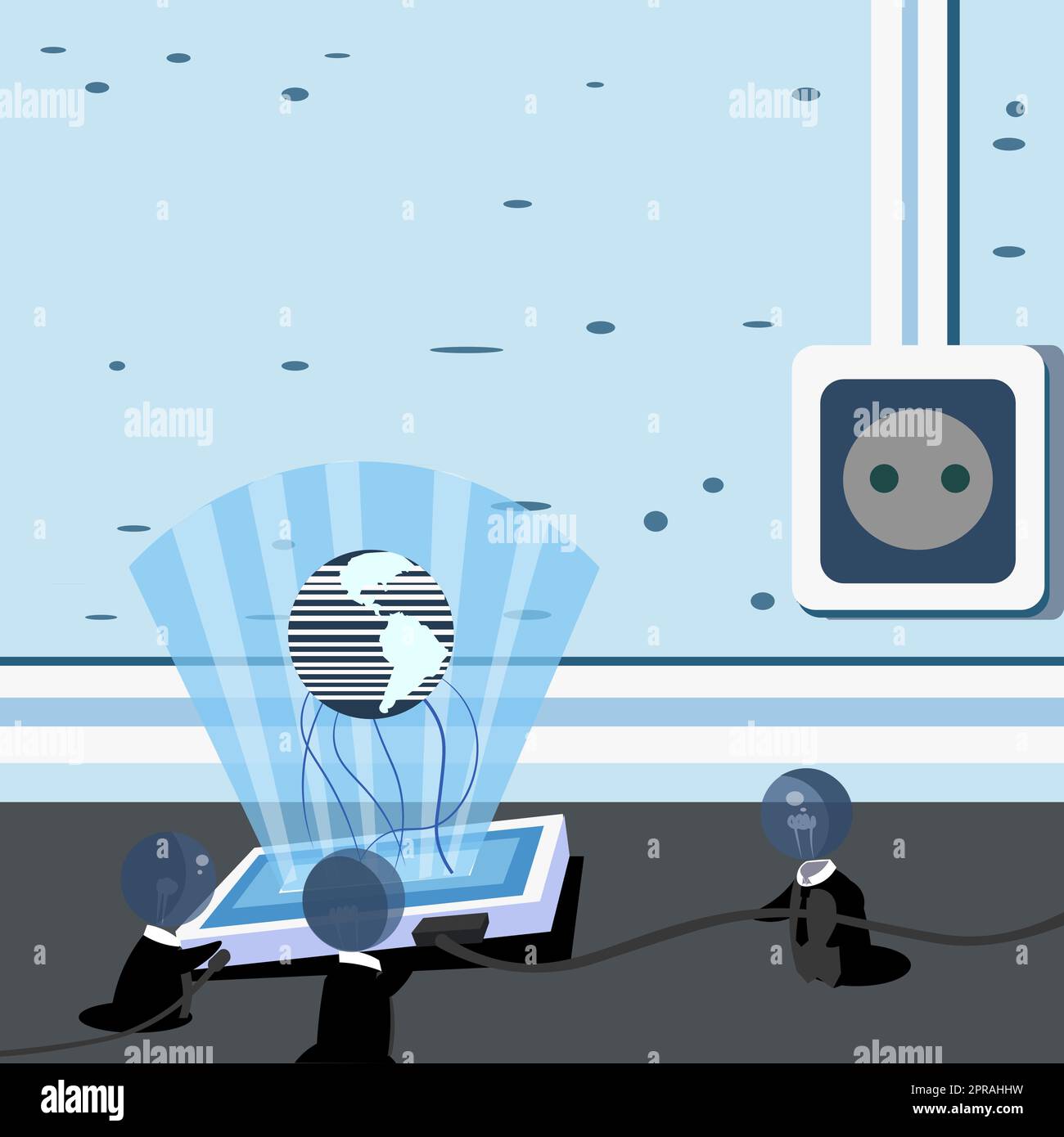 Global Ideas Joining Together Forming New Futuristic Technological ...